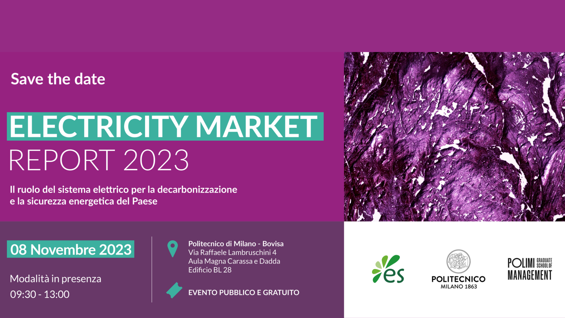 Eventi e Formazione | Eventi | Electricity Market Report 2023